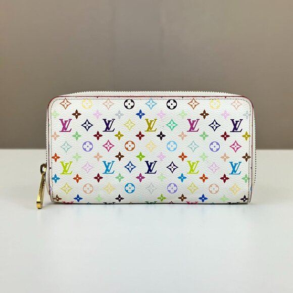 Louis Vuitton | Bags | Louis Vuitton White Multicolor Wallet | Poshmark
